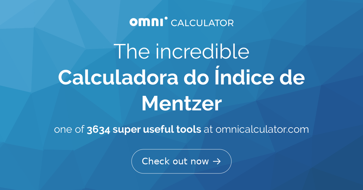 Calculadora do Índice de Mentzer