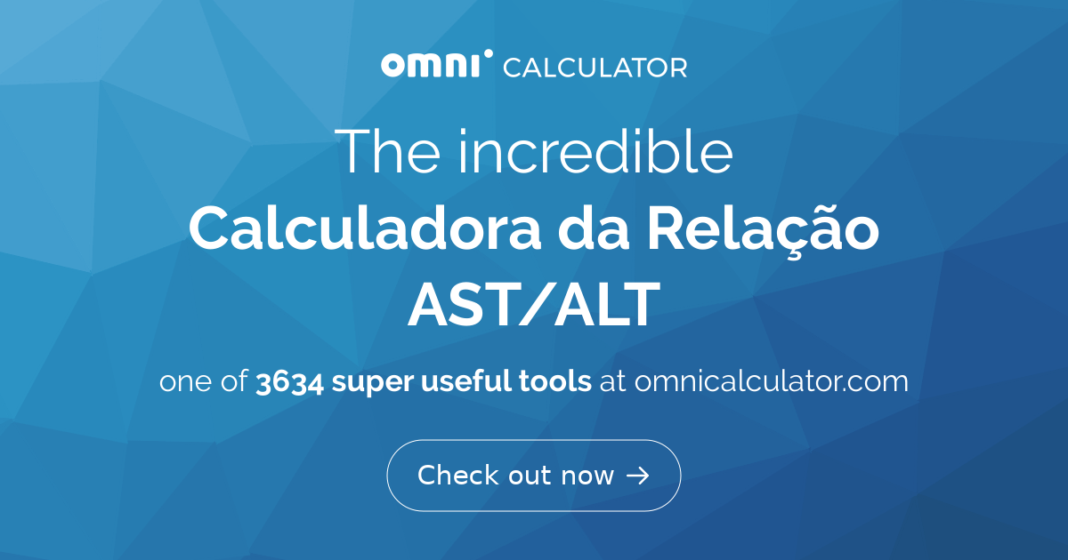 Calculadora da Relação AST/ALT