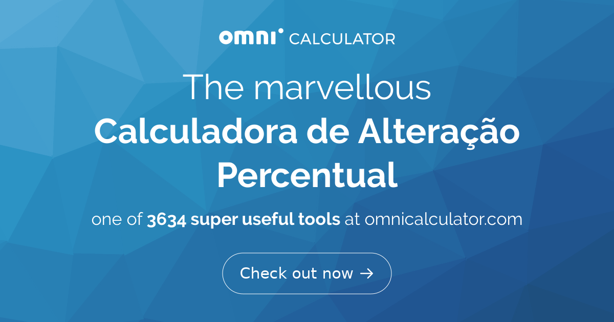 Calculadora de Alteração Percentual