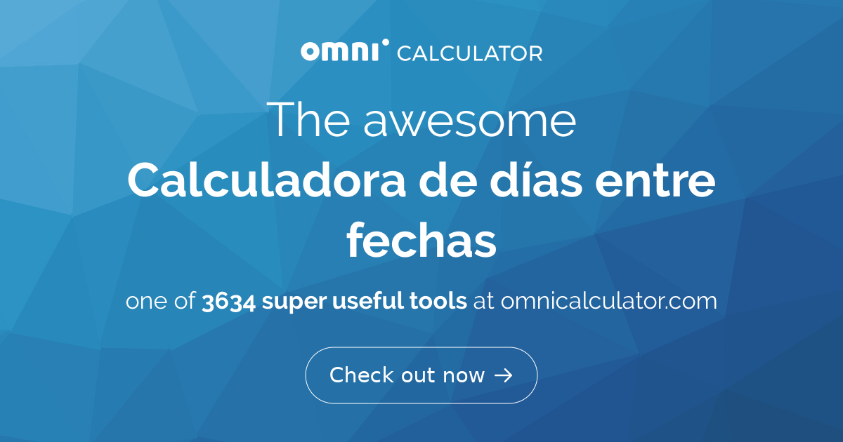 Calculadora de días entre fechas