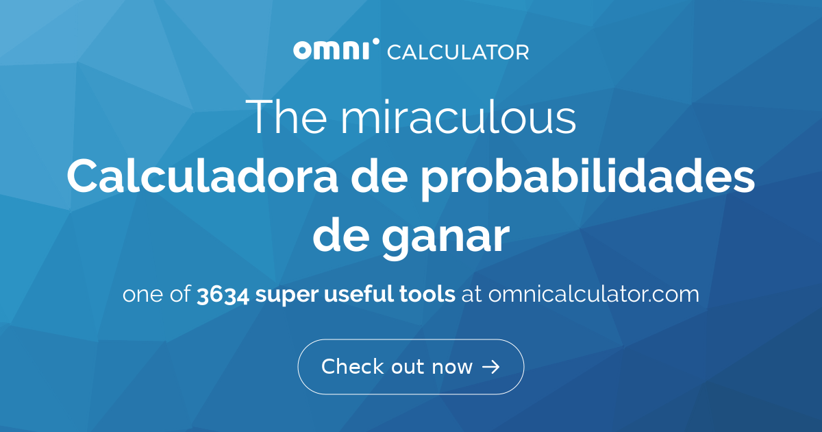 Calculadora de probabilidades de ganar