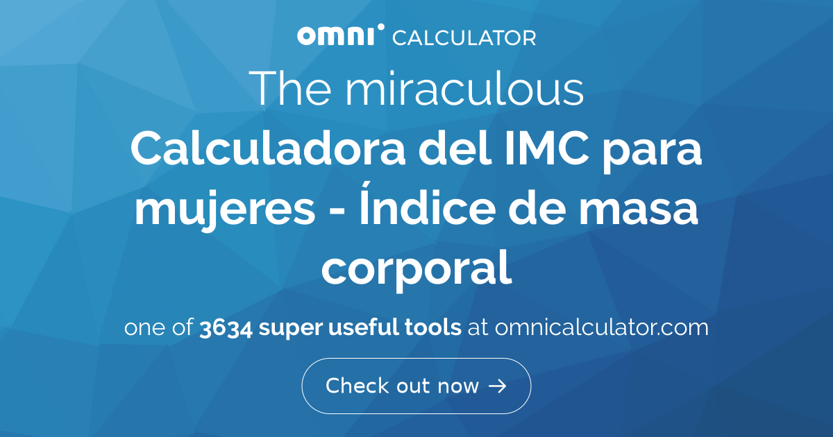 Calculadora del IMC para mujer