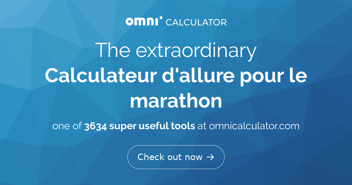 Calculateur d'allure pour le marathon
