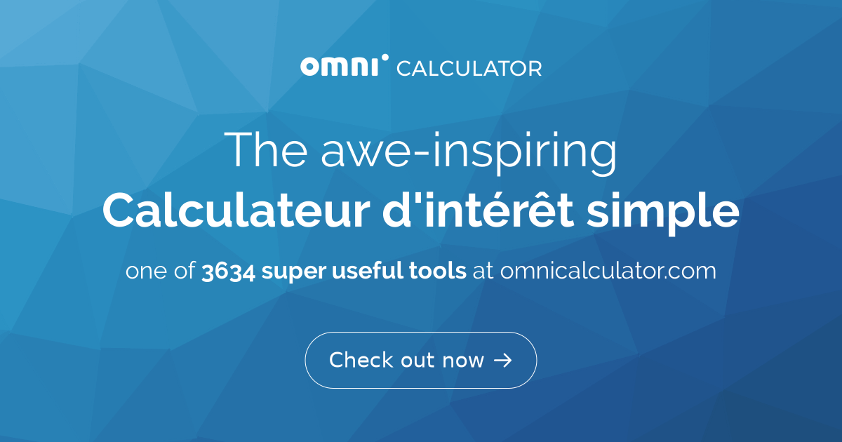 Calculateur d'intérêt simple