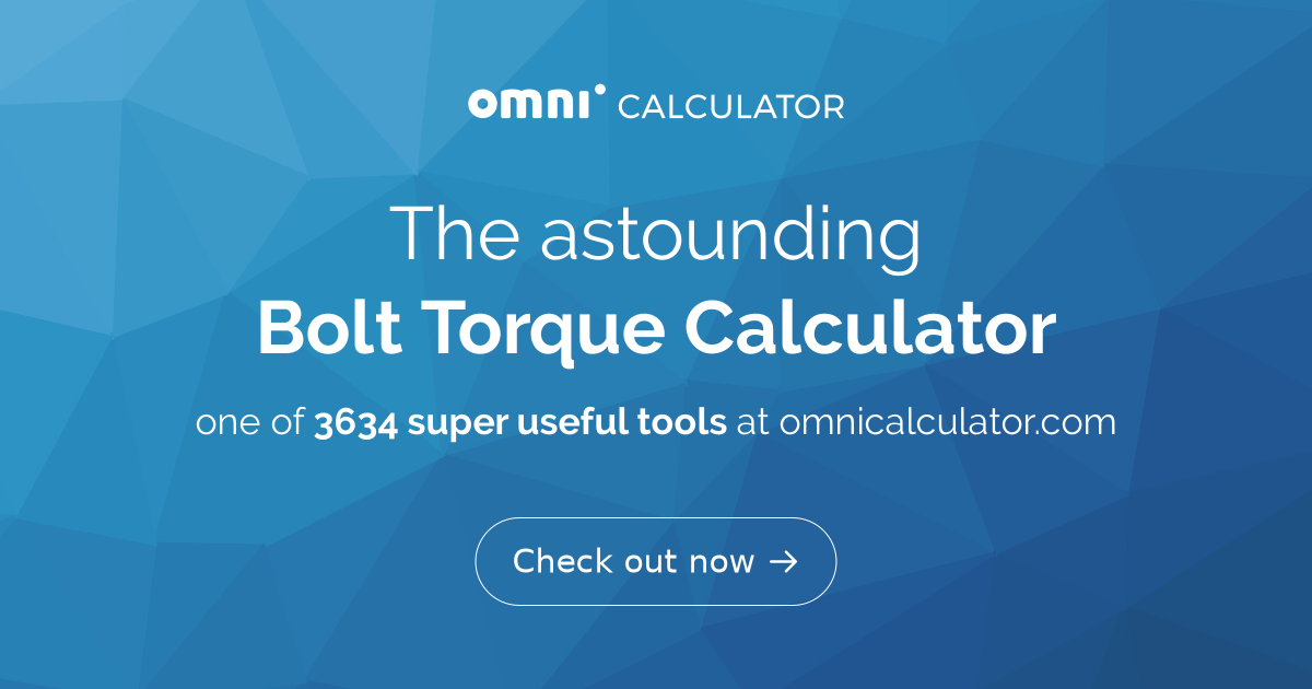Bolt Torque Calculator