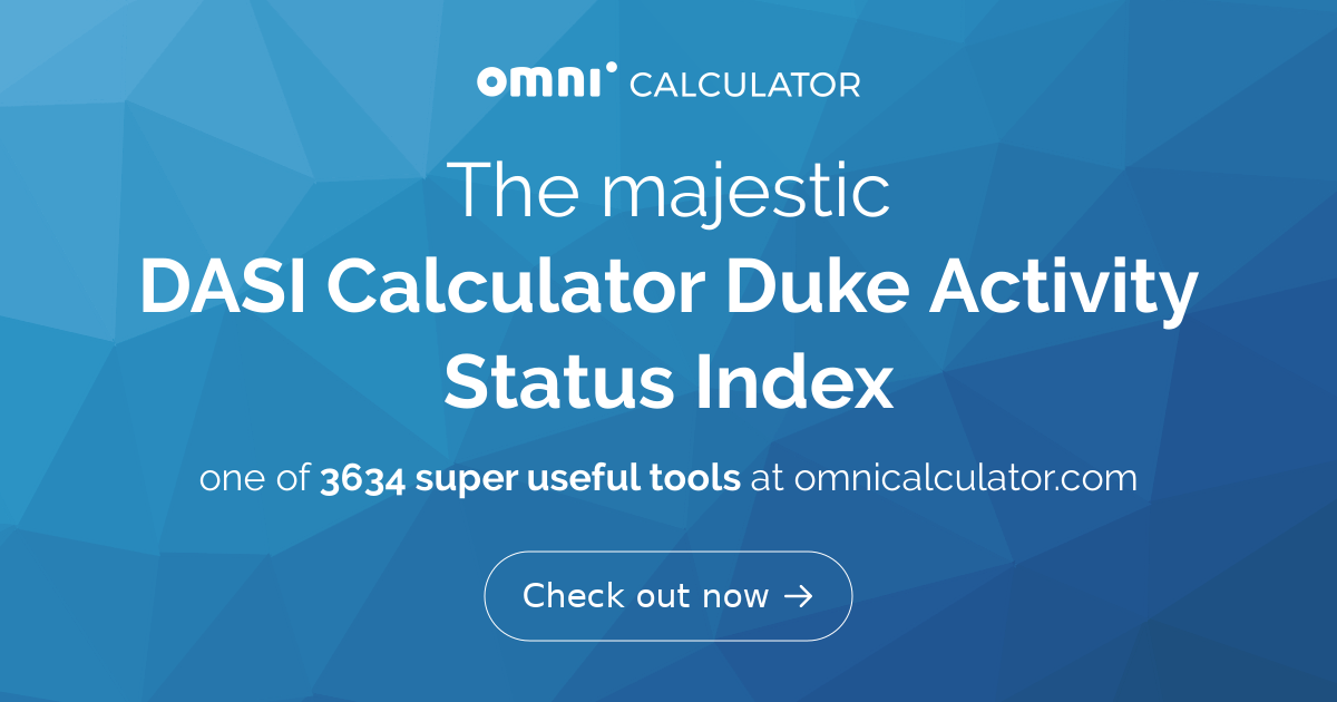 DASI Calculator (Duke Activity Status Index)