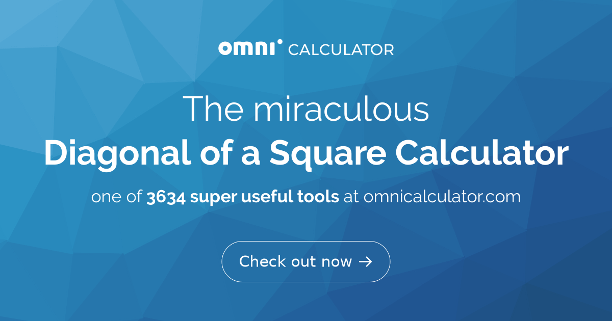 Diagonal of a Square Calculator | Formula