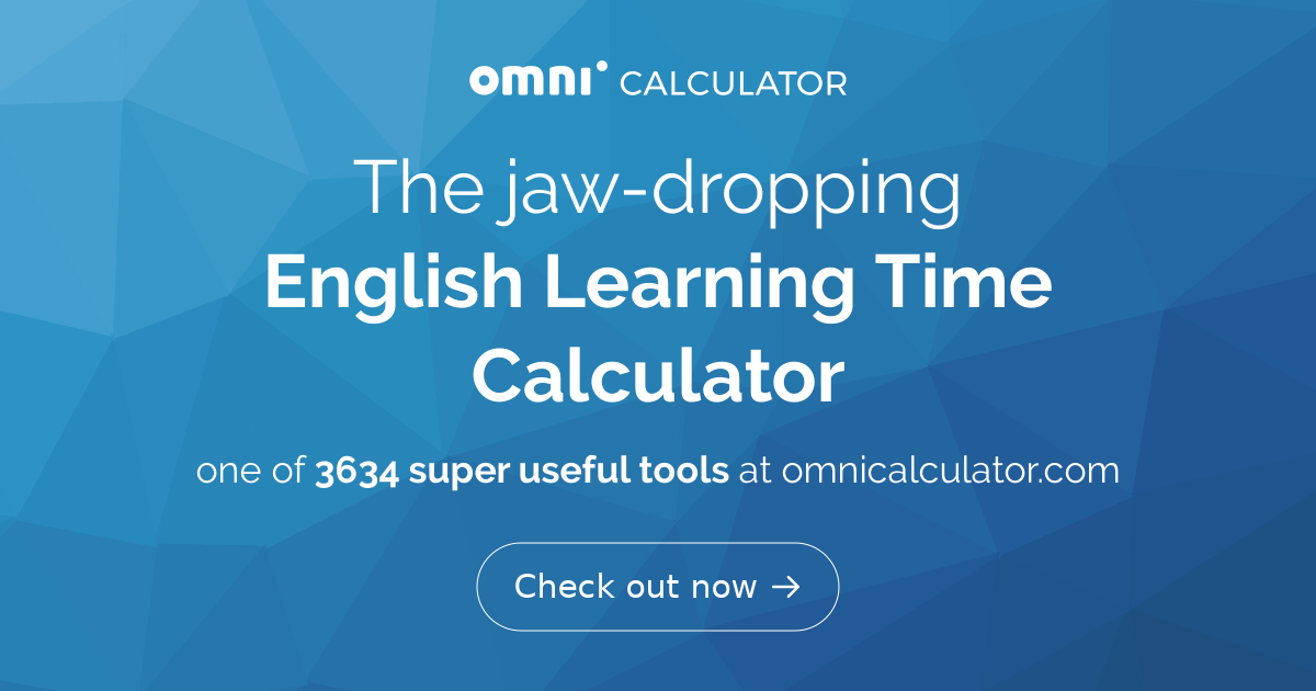 English Learning Time Calculator