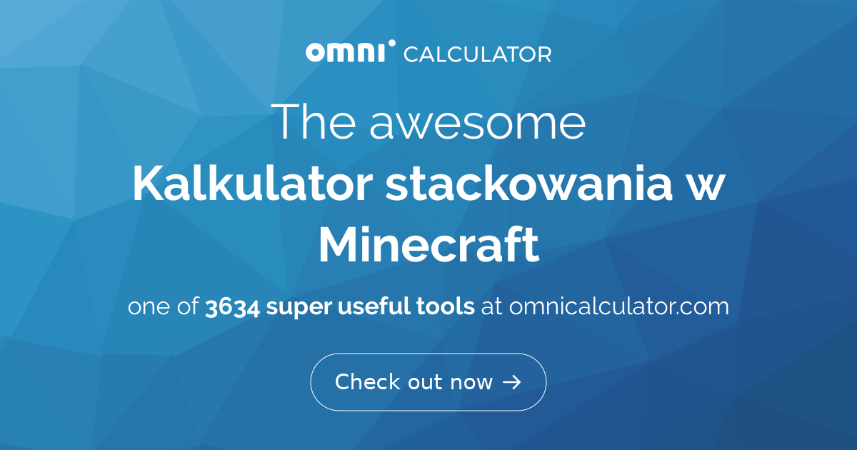 Kalkulator stackowania w Minecraft