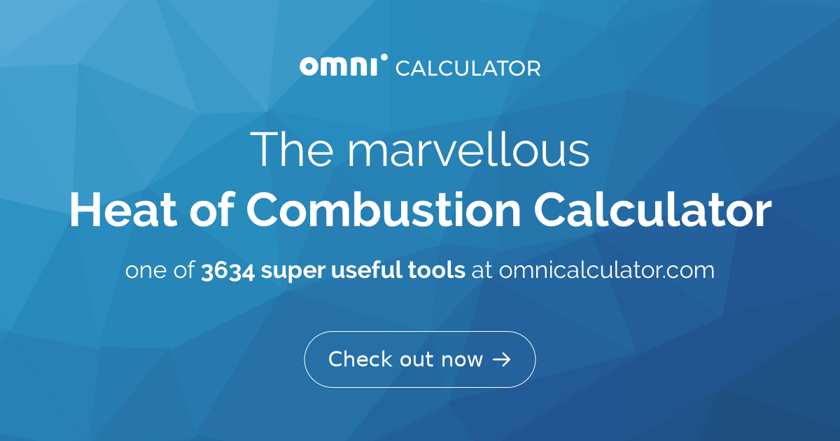 Heat of Combustion Calculator