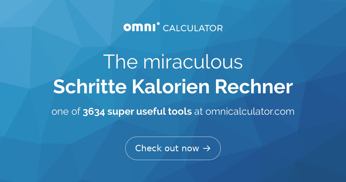 Schritte Kalorien Rechner