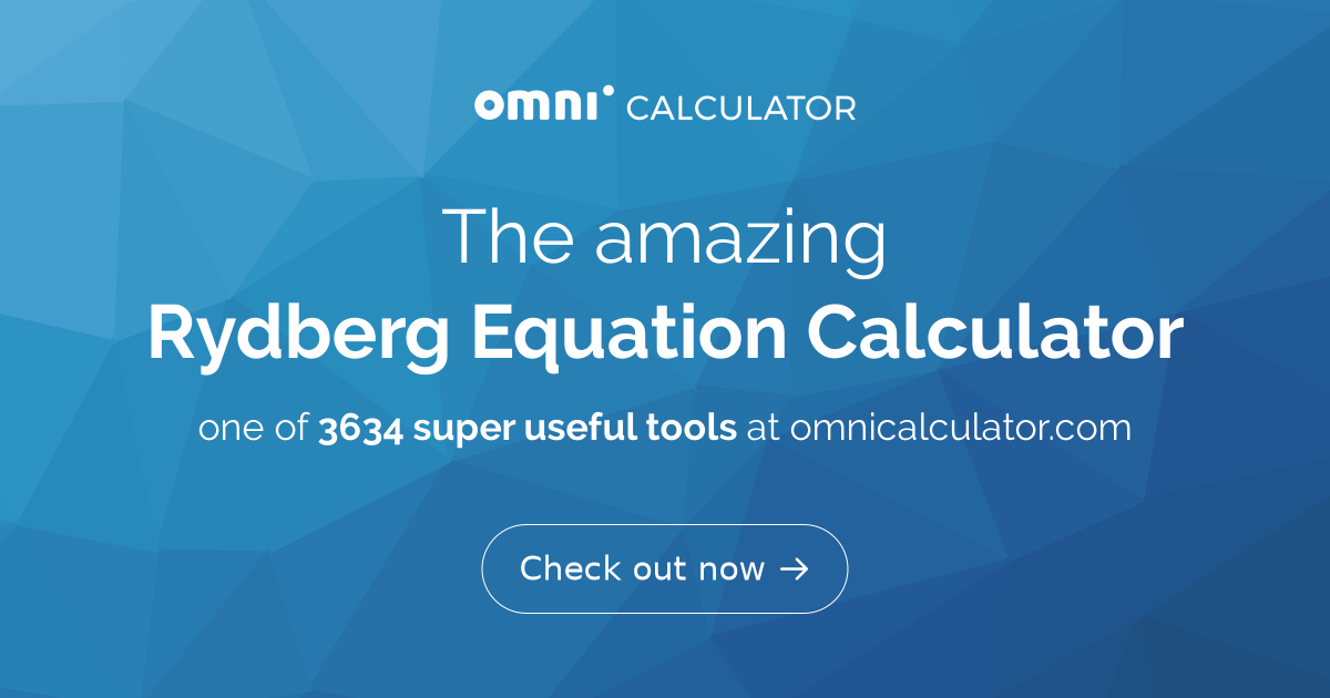 Rydberg Equation Calculator