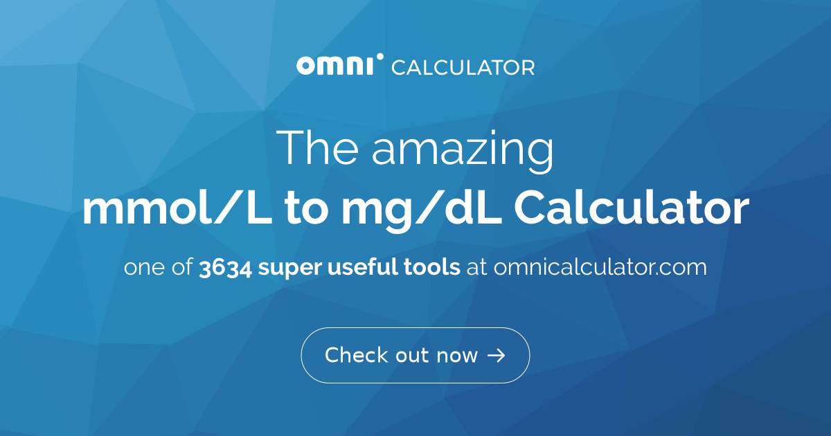Mmol L To Mg dL Calculator Mmol L To Mg dL Calculator