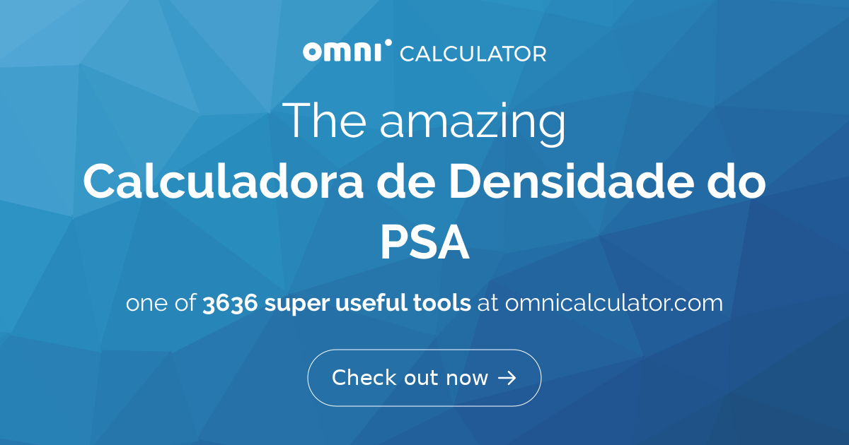 Calculadora de Densidade do PSA