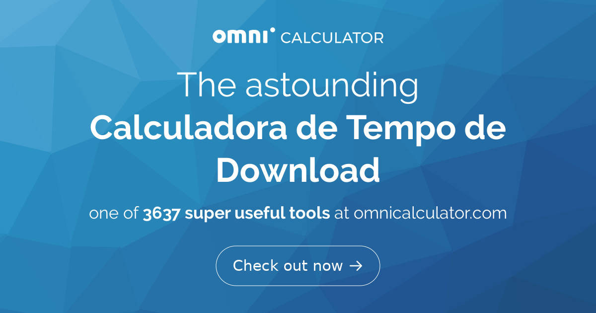 Calculadora de Tempo de Download