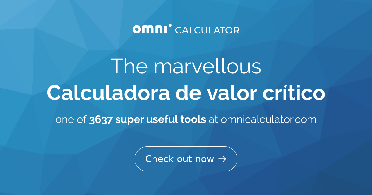 Calculadora de valor crítico (estadística)