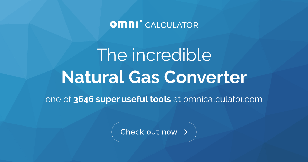 Natural Gas Converter: Unit Conversion