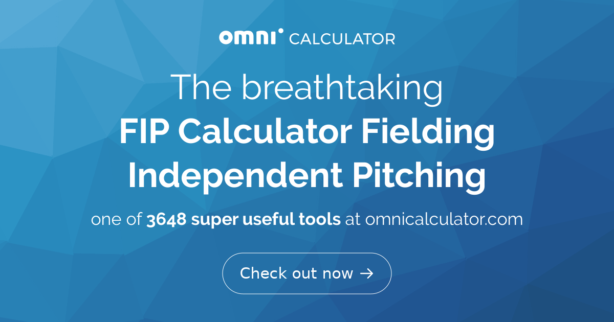 FIP Calculator (Fielding Independent Pitching)