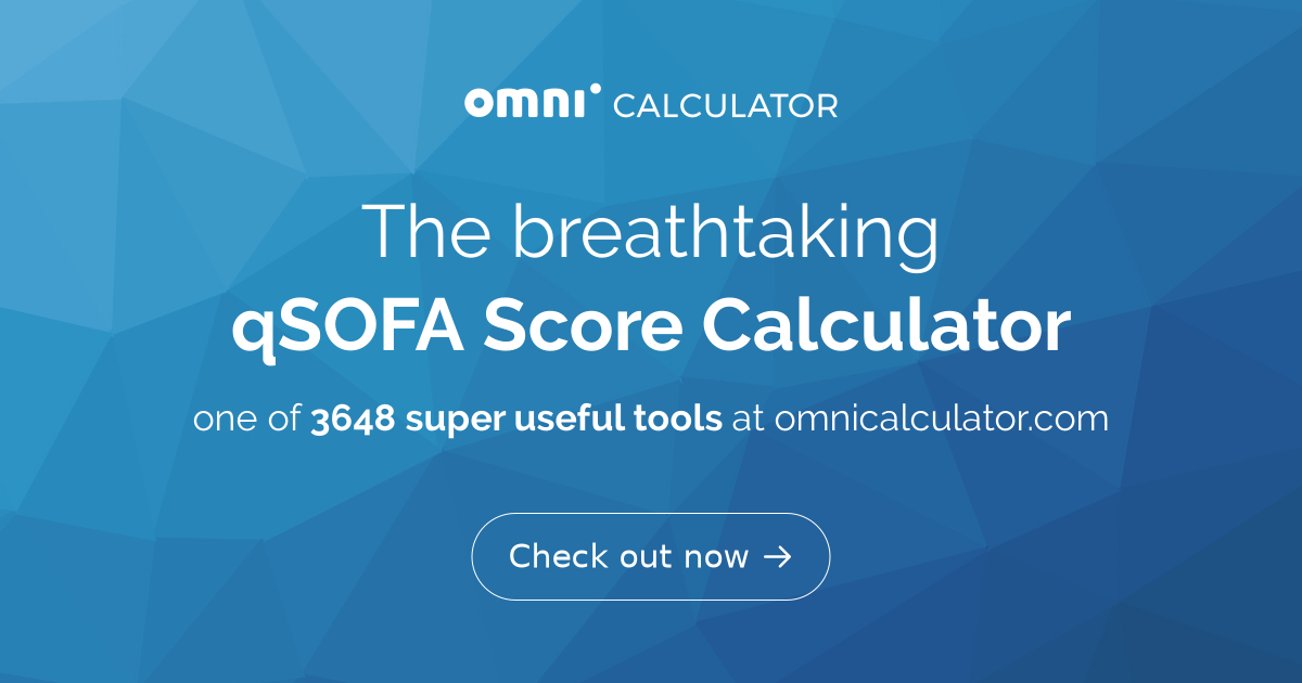 qSOFA Score Calculator | Formula | Definition