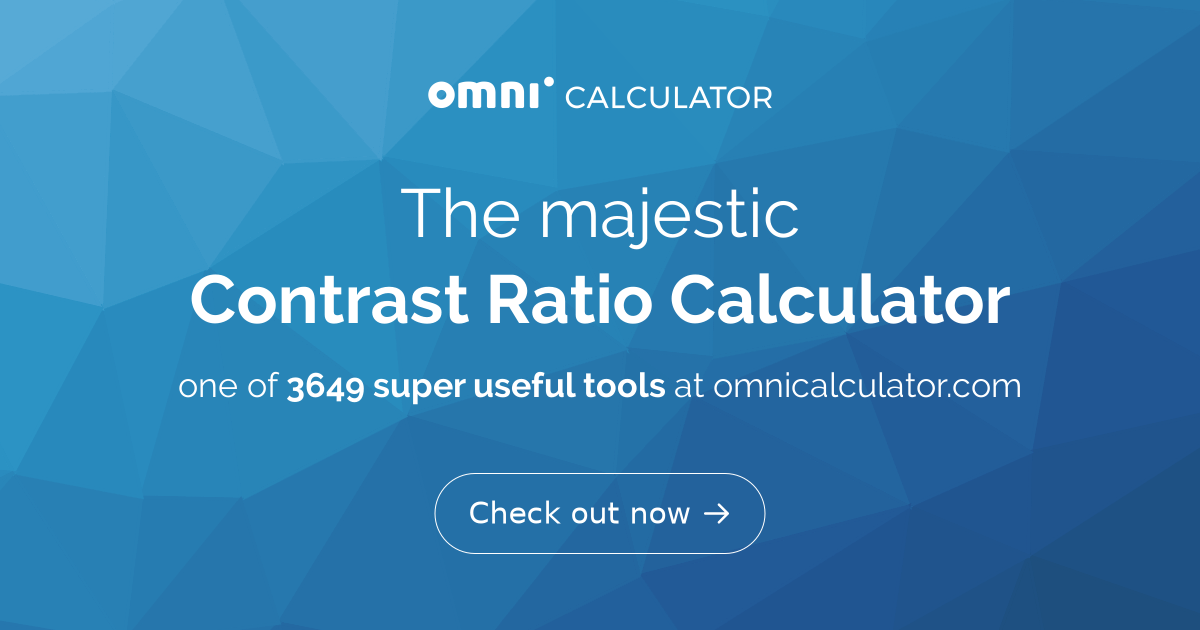 Contrast Ratio Calculator