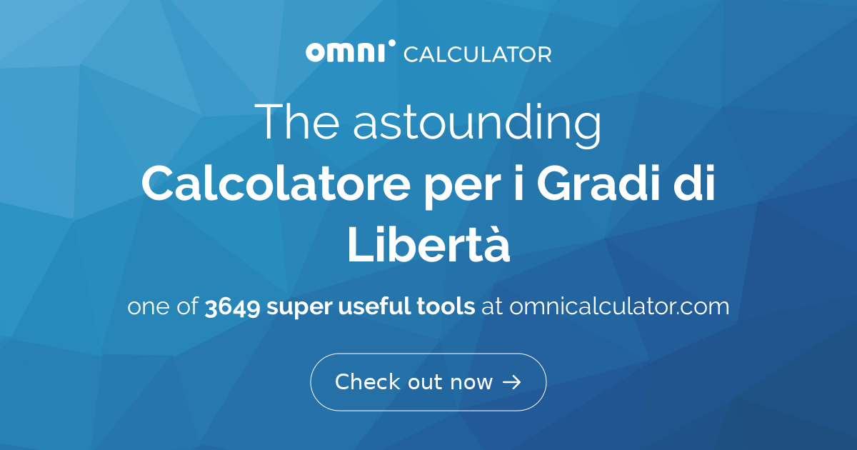 Calcolatore per i Gradi di Libertà