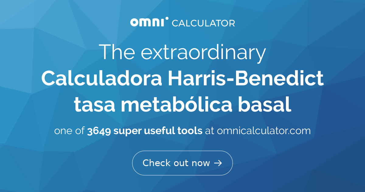 Calculadora Harris-Benedict TMB