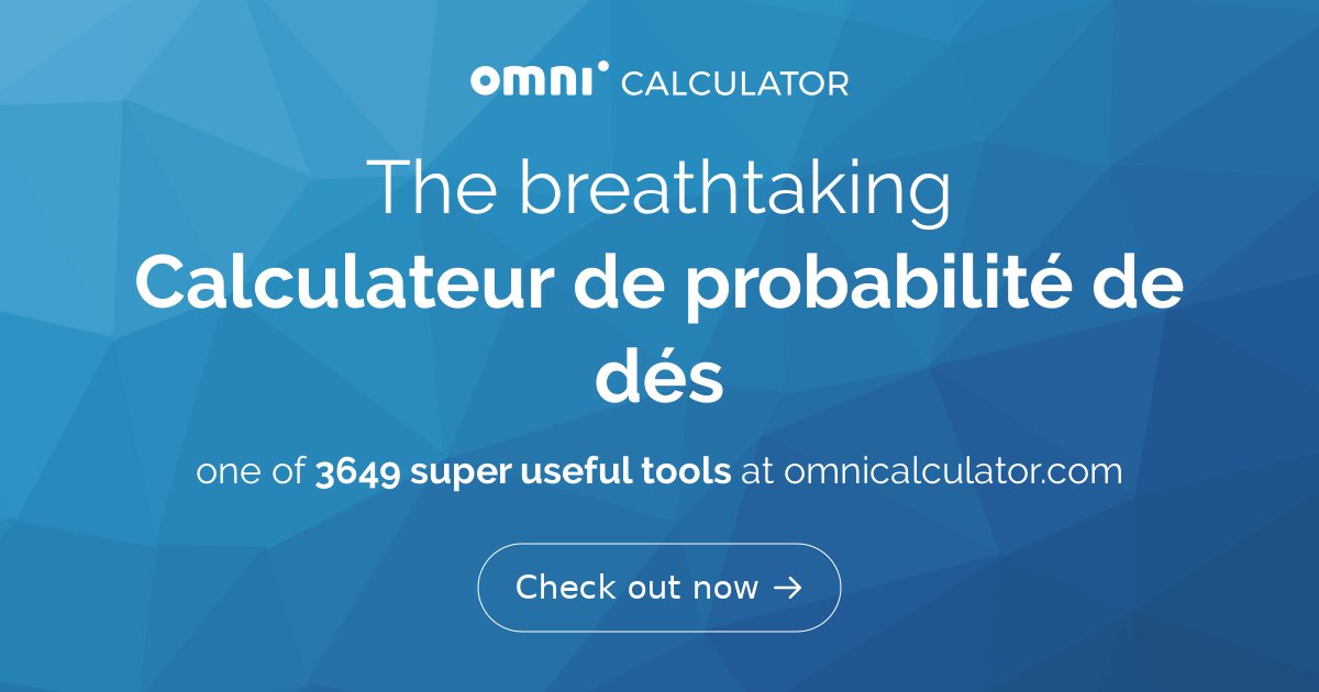 Calculateur de probabilité de dés