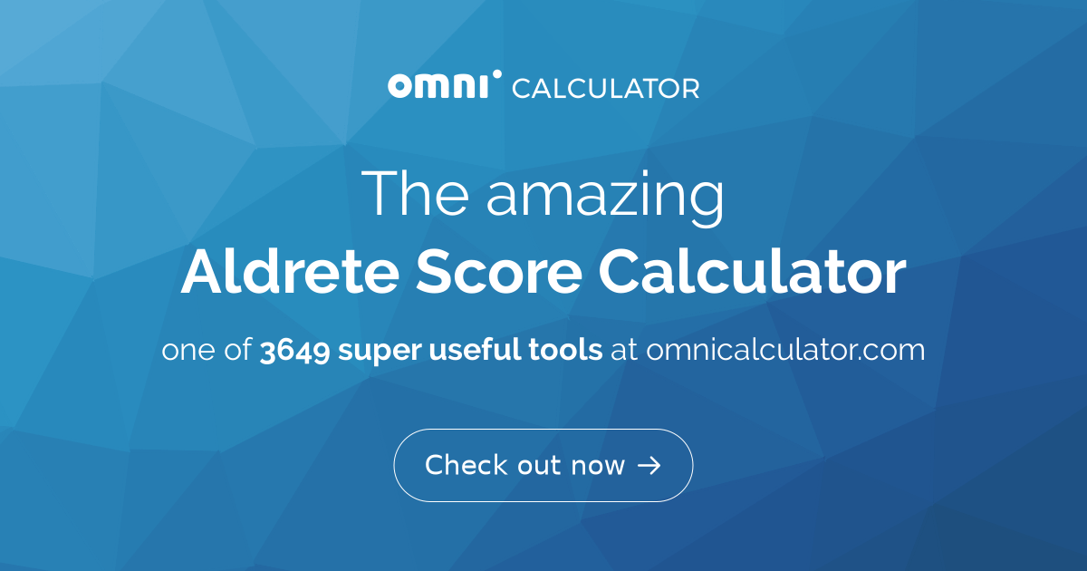 Aldrete Score Calculator