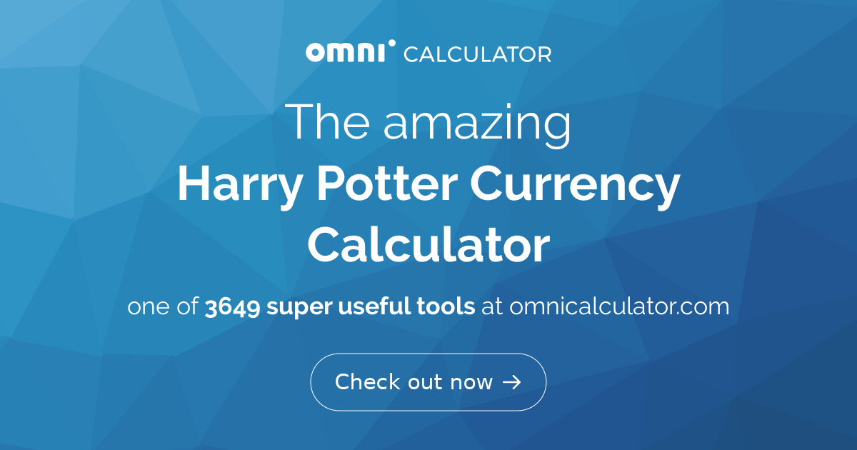Harry Potter Currency Calculator