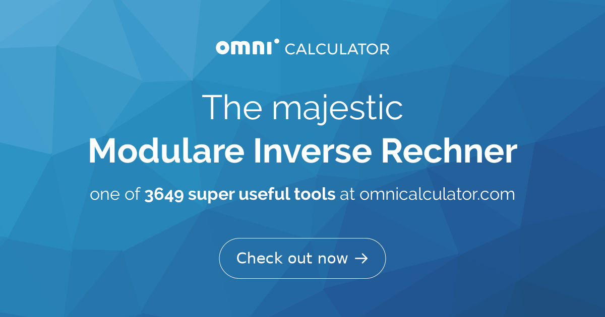 Modulare Inverse Rechner