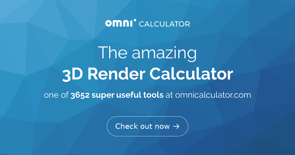 3D Render Time Calculator