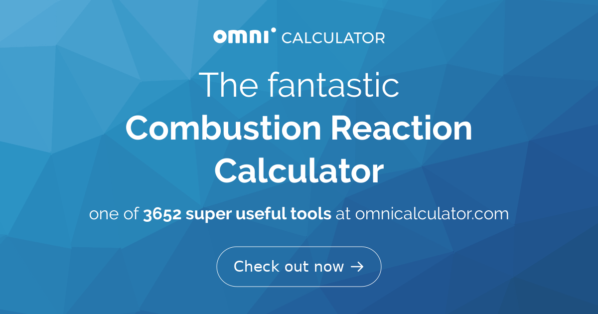 Combustion Reaction Calculator