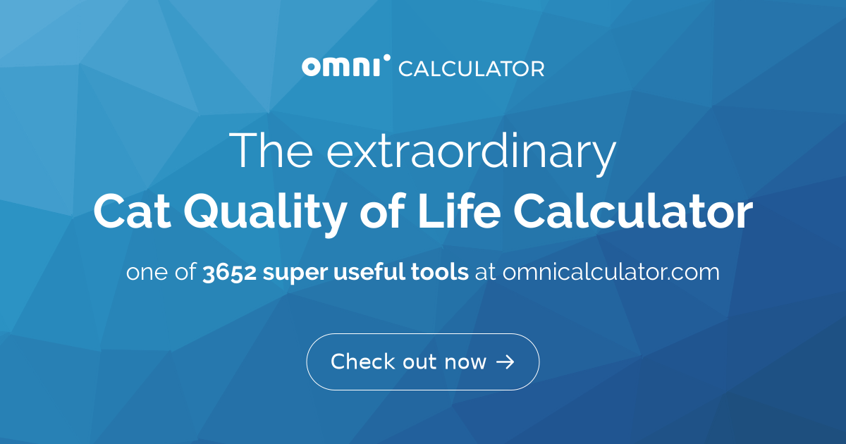 Cat Quality of Life Calculator