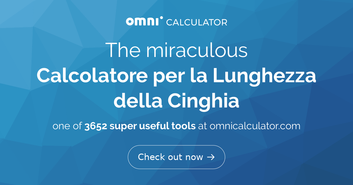 Calcolatore per la Lunghezza della Cinghia Calcolatore per la Lunghezza della Cinghia
