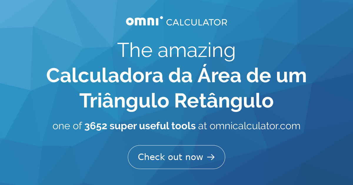 Área de um triângulo retângulo Calculadora | Fórmula