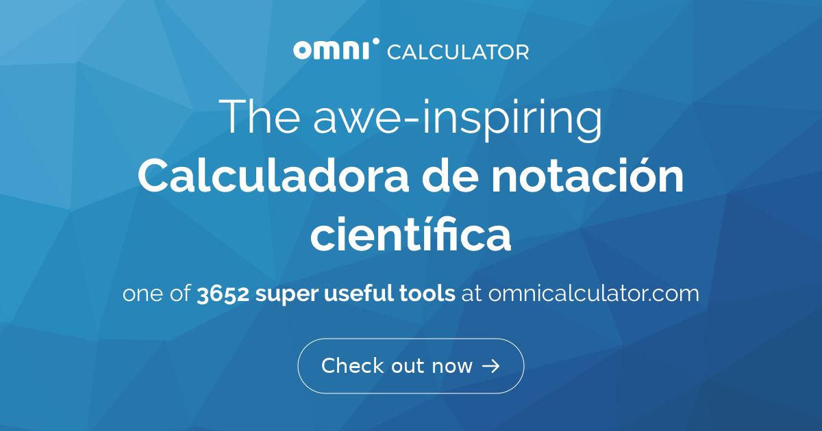 Calculadora de notación científica