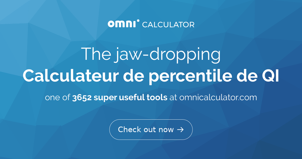 Calculateur de percentile de QI