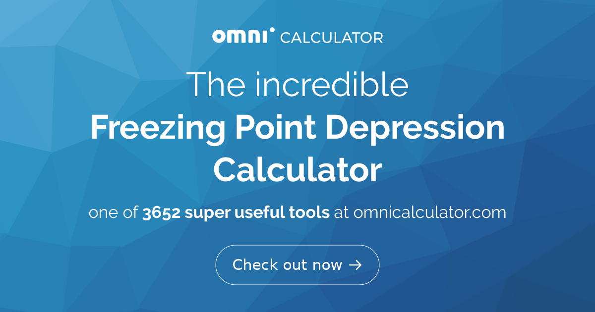 Freezing Point Depression Calculator