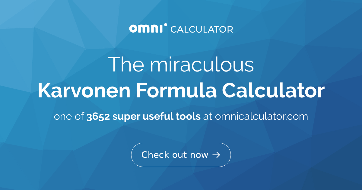 Karvonen Formula Calculator