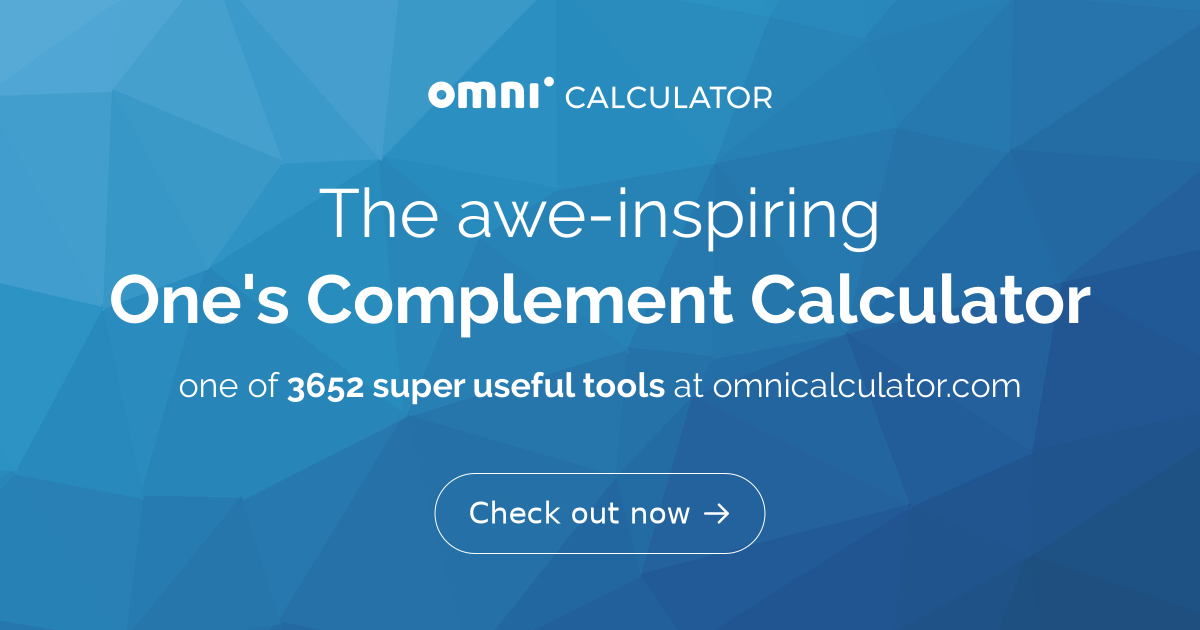 One's Complement Calculator