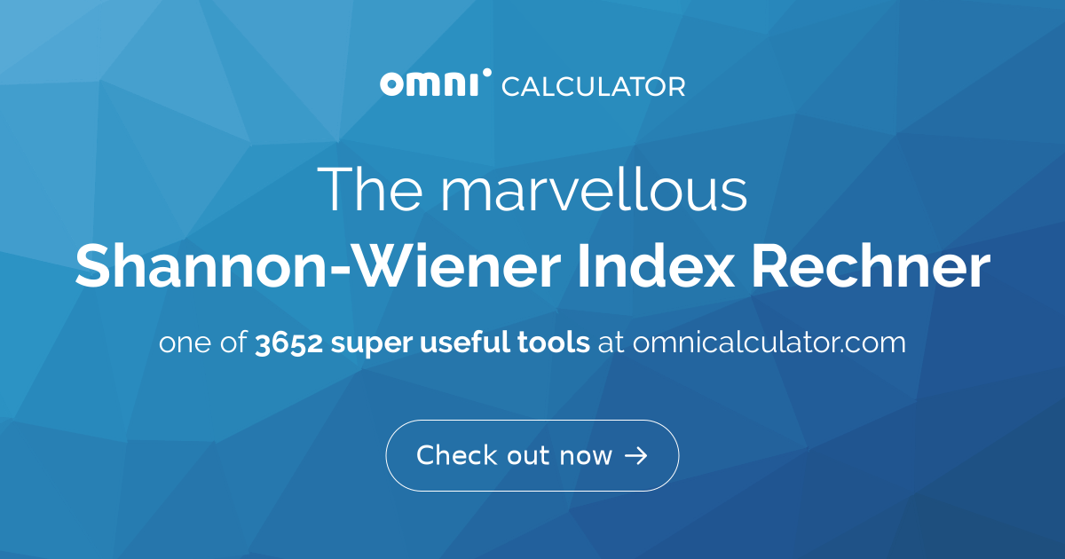 Shannon-Wiener Index Rechner