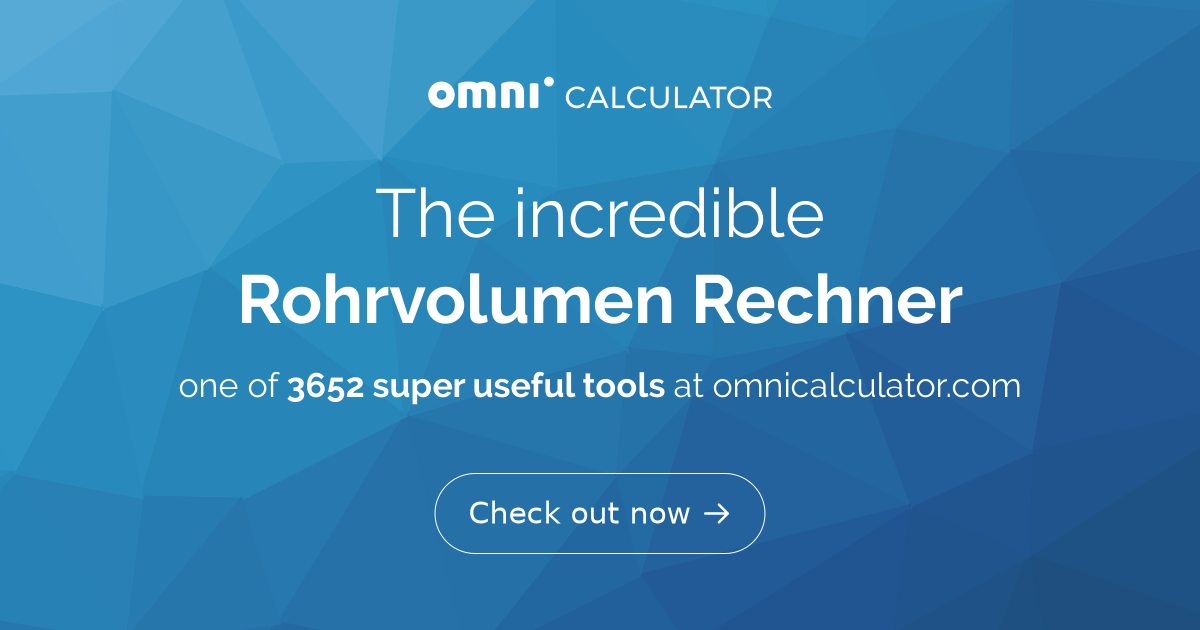 Rohrvolumen Rechner