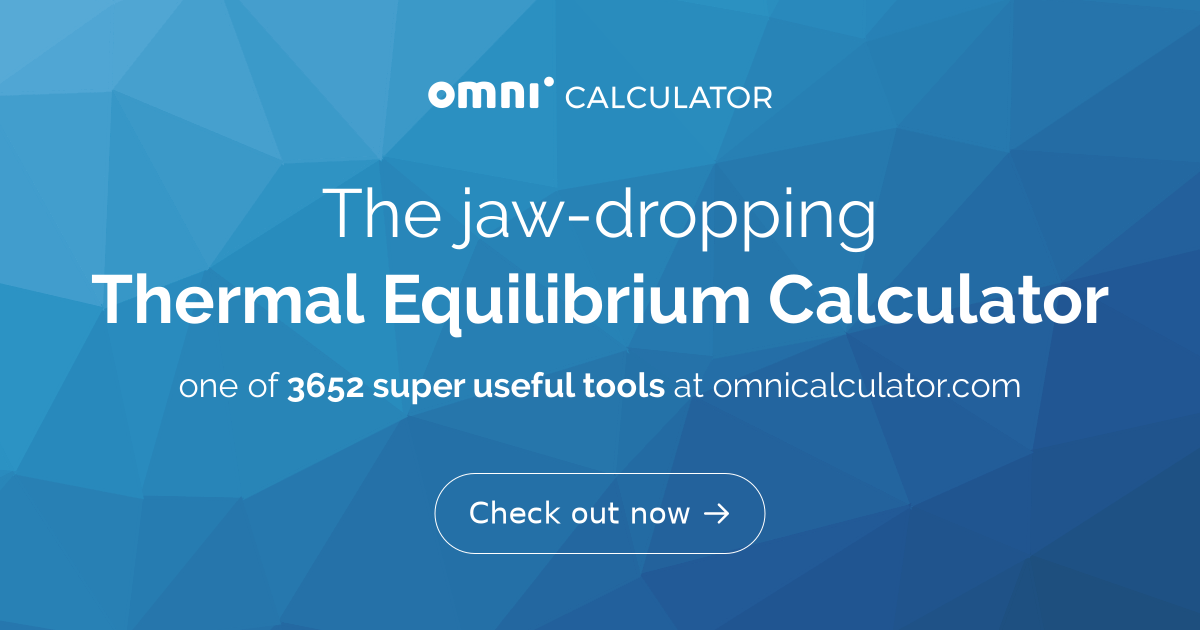Thermal Equilibrium Calculator