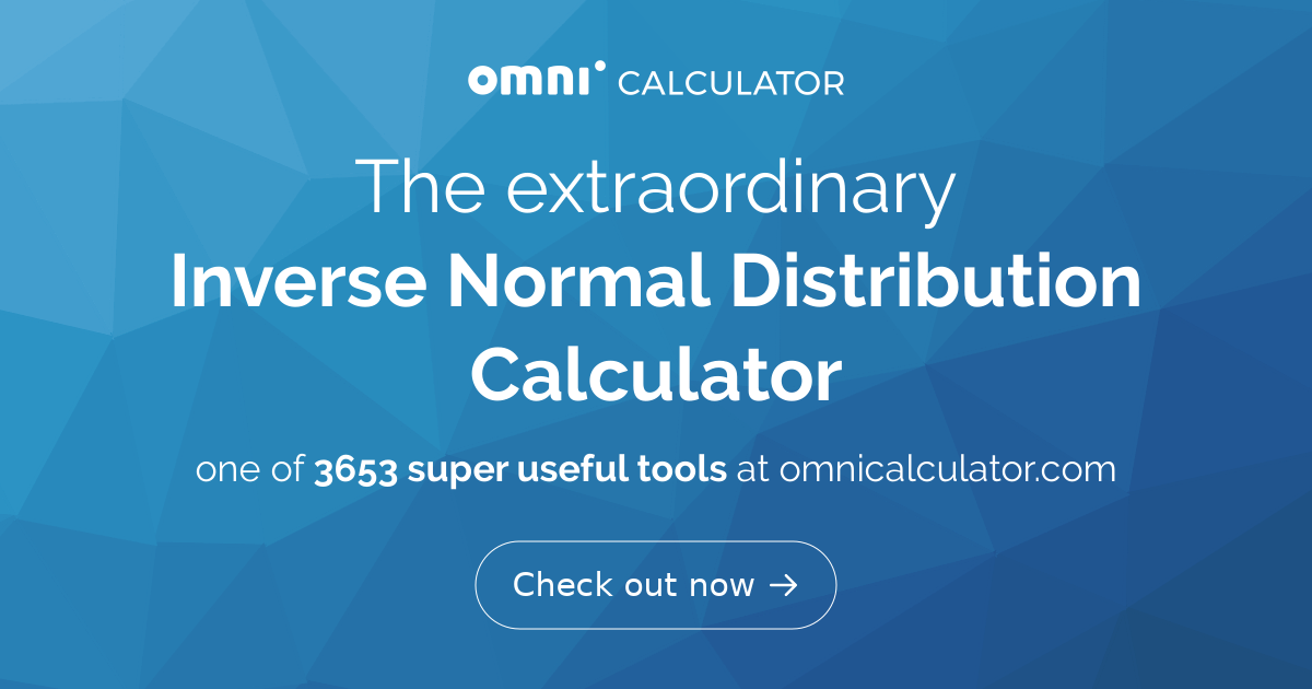 Inverse Normal Distribution Calculator