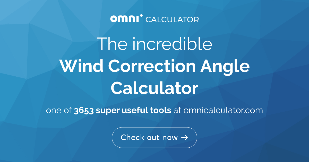 Wind Correction Angle Calculator