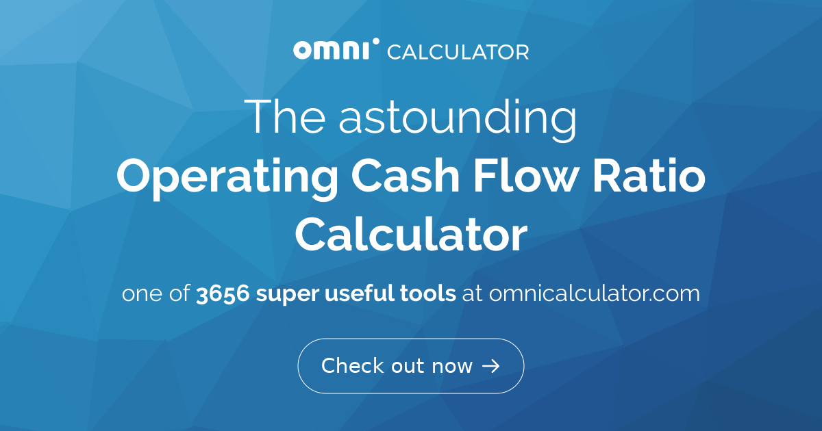Operating Cash Flow Ratio Calculator