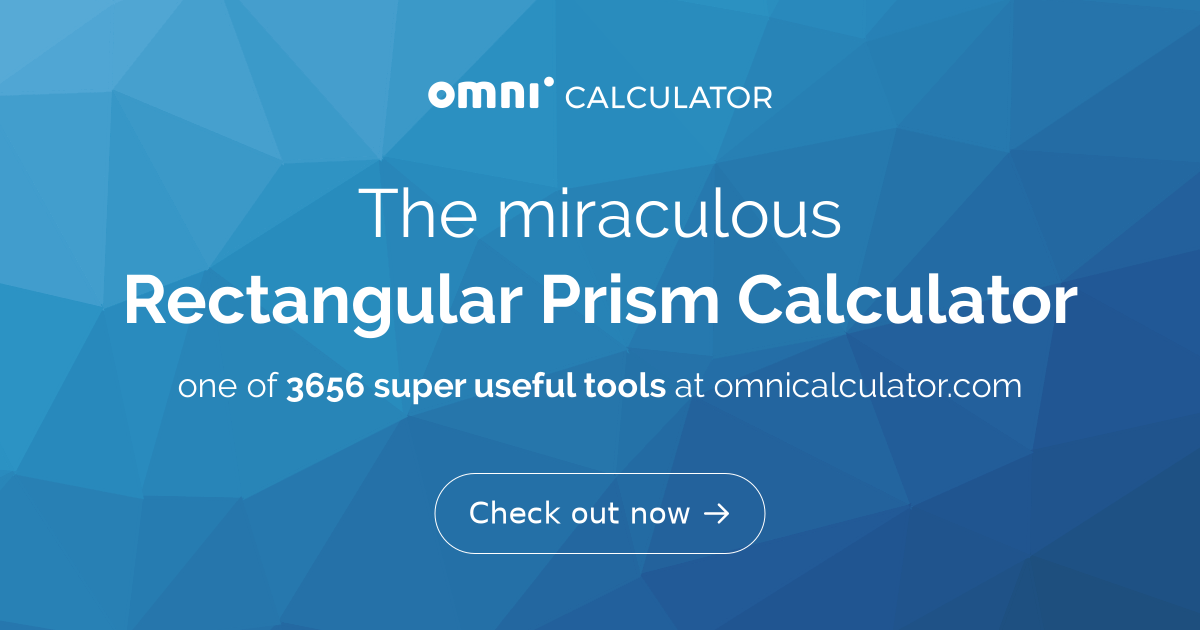 Rectangular Prism Calculator