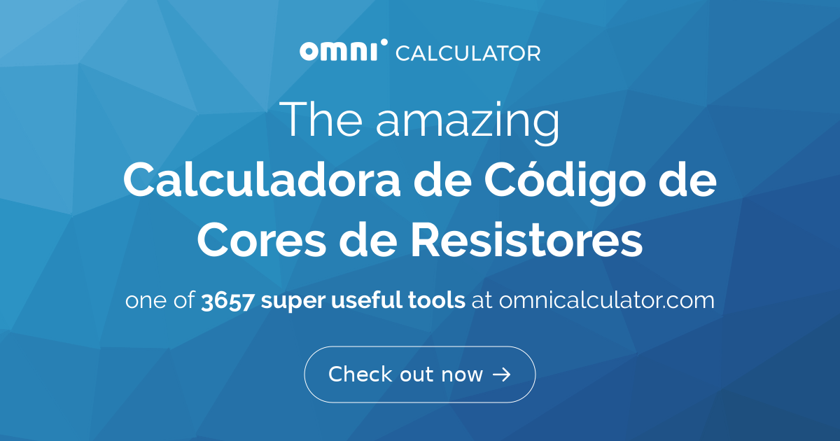 Calculadora de Código de Cores de Resistores