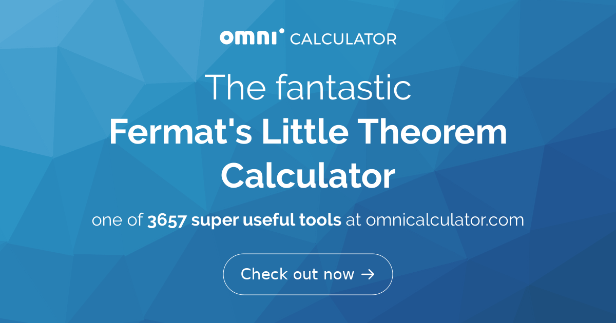 Fermat's Little Theorem Calculator