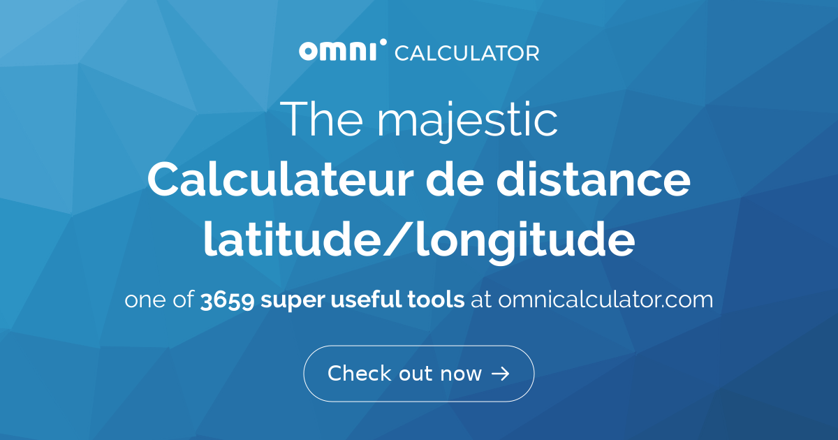 Calculateur de distance latitude/longitude